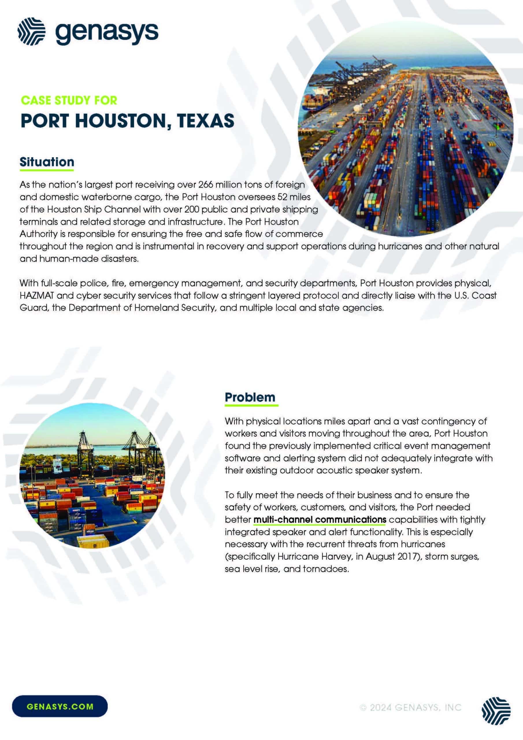 Port Houston, Texas - Critical Infrastructure | Genasys