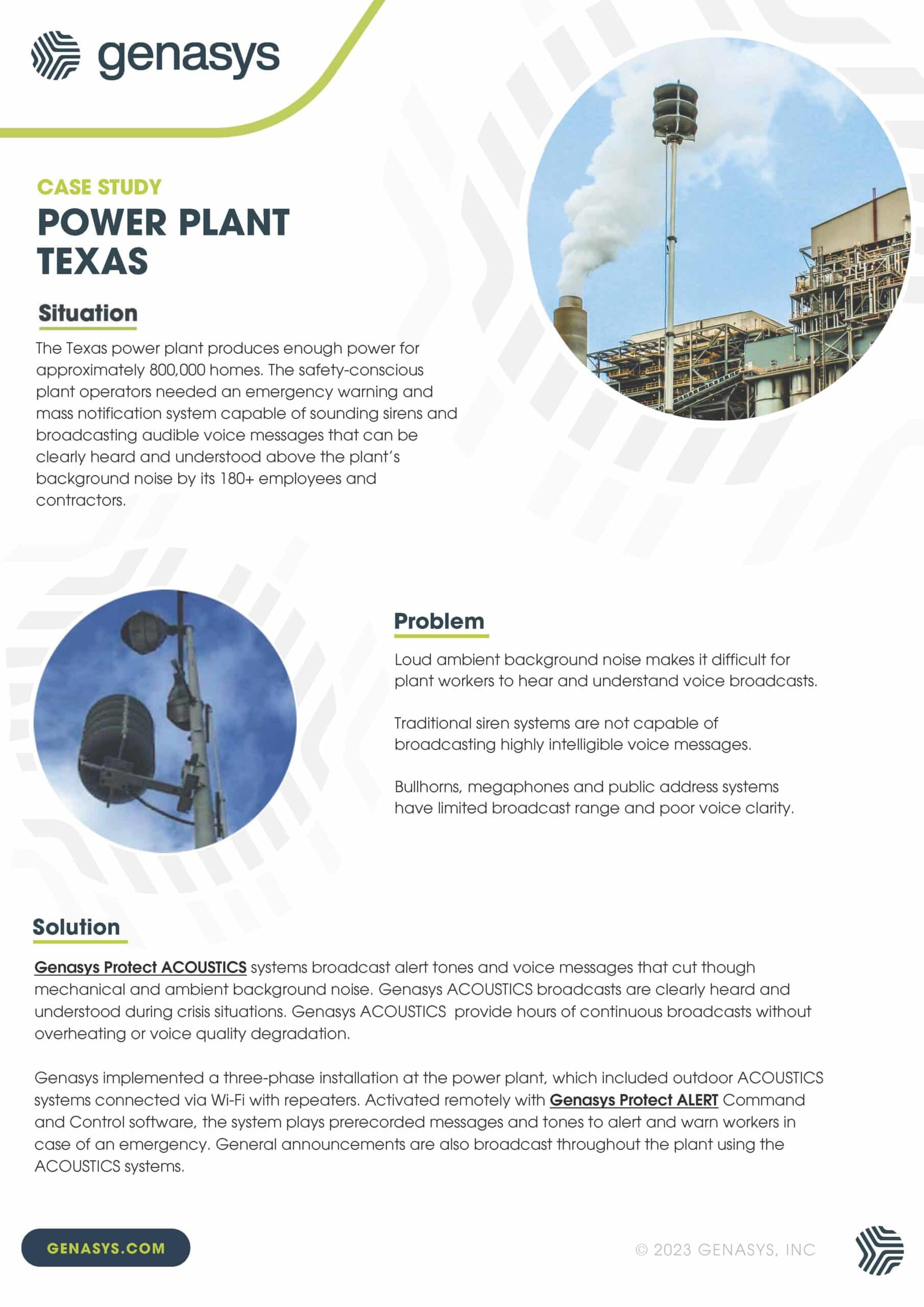 Power Plant, Texas - Utilities | Genasys