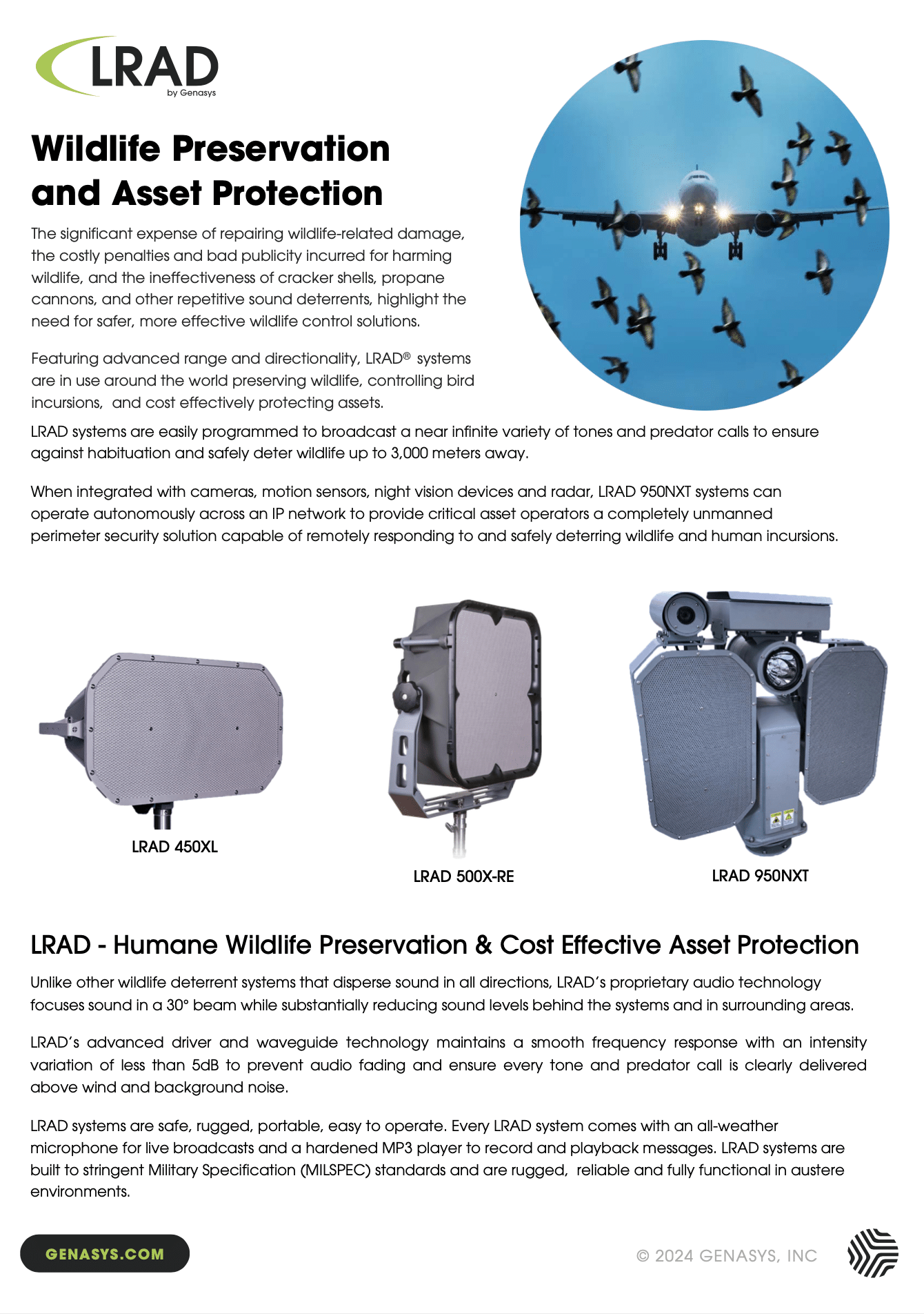 LRAD - Wildlife Preservation & Asset Protection | Genasys